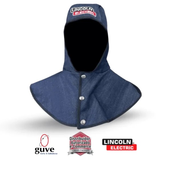 Capucha Soldador LINCOLN Mezclilla 14oz | Protección Total | 2 Pzas